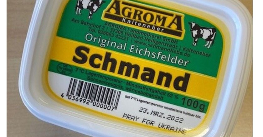 Schmand mit Friedensbotschaft | moproweb